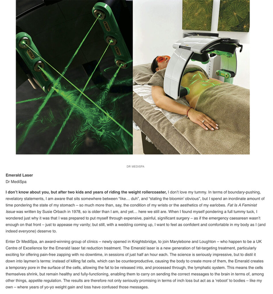 An Emerald Laser Review in Fabric magazine | Dr MediSpa Award Winning ...